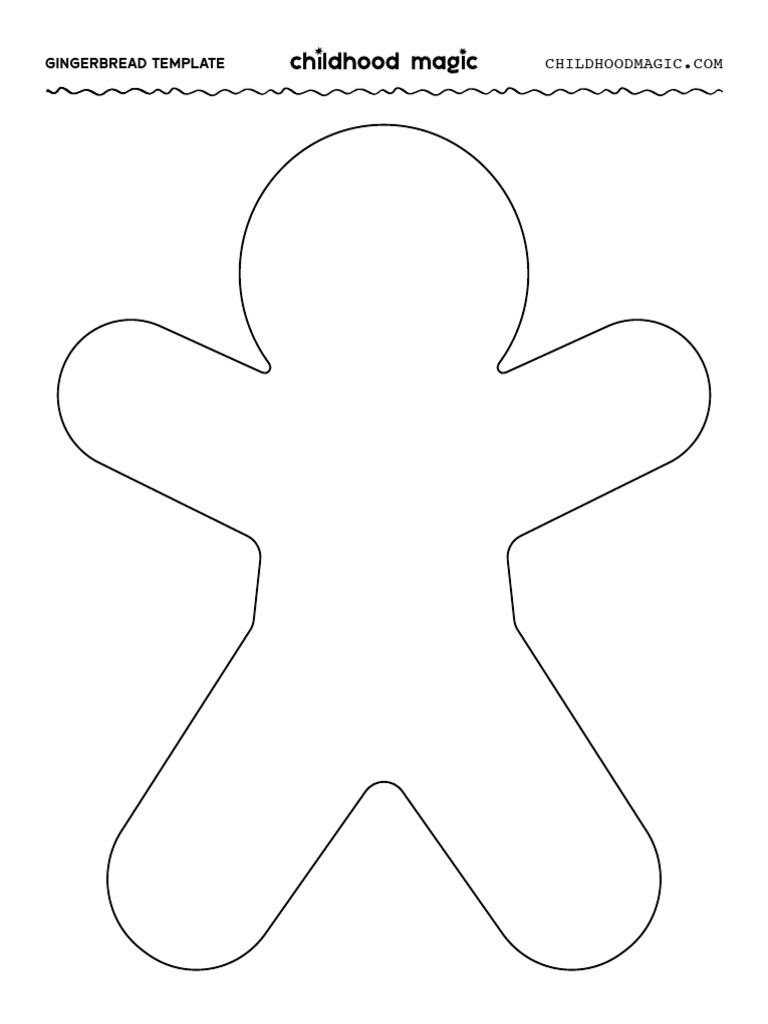 Childhood Magic Gingerbread Template Printable Set | PDF