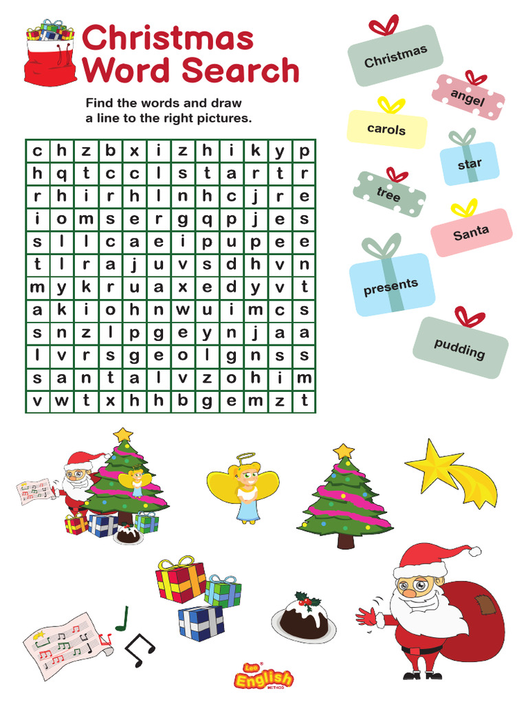 Christmas Word Search Worksheet | PDF