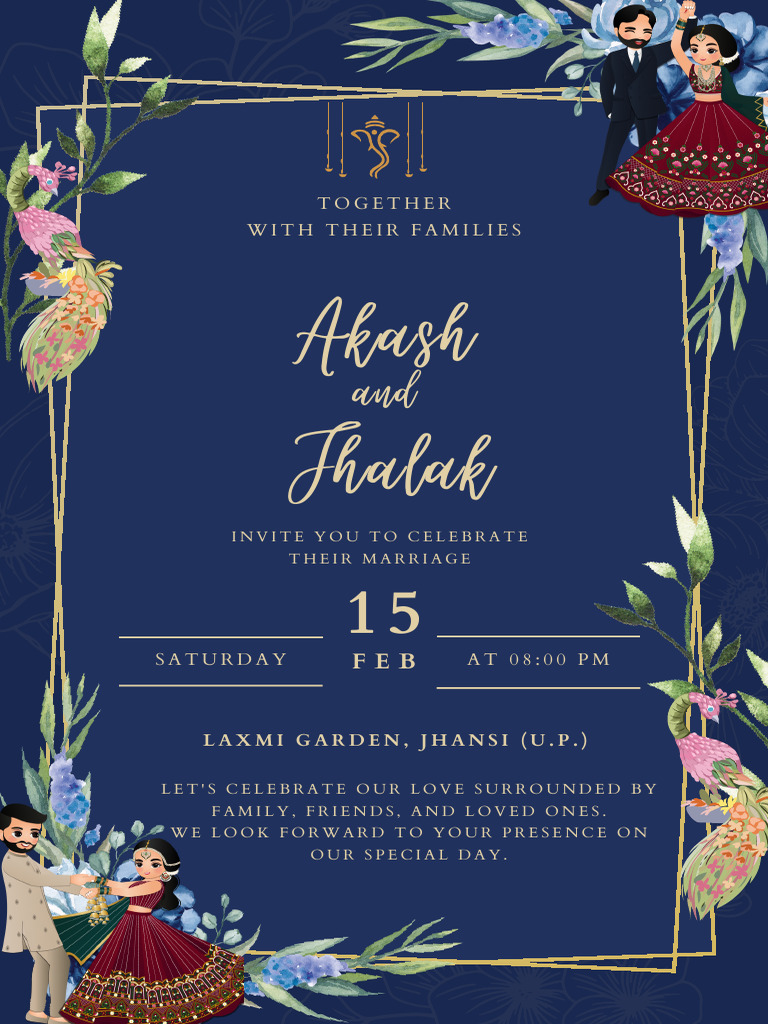 Wedding Invitation: Akash & Jhalak | PDF