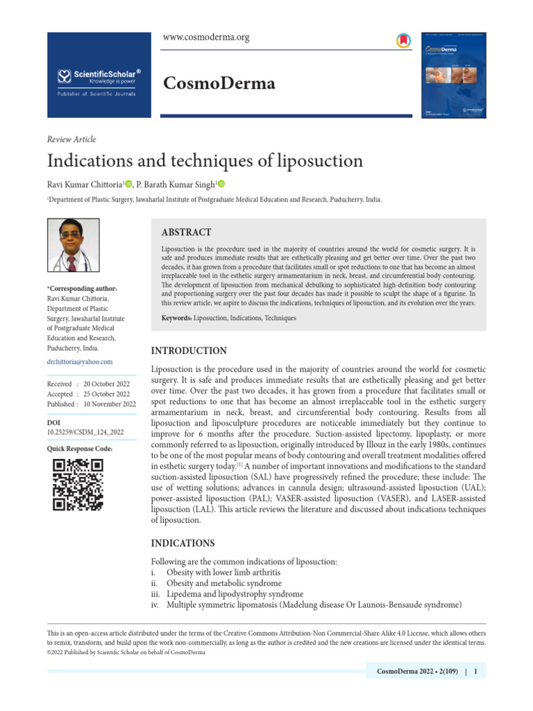 Indications_and_techniques_of_liposuction (1) | PDF | Clinical Medicine ...