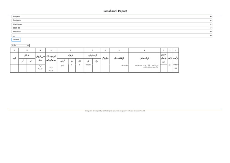 Jamabandi Report3 | PDF