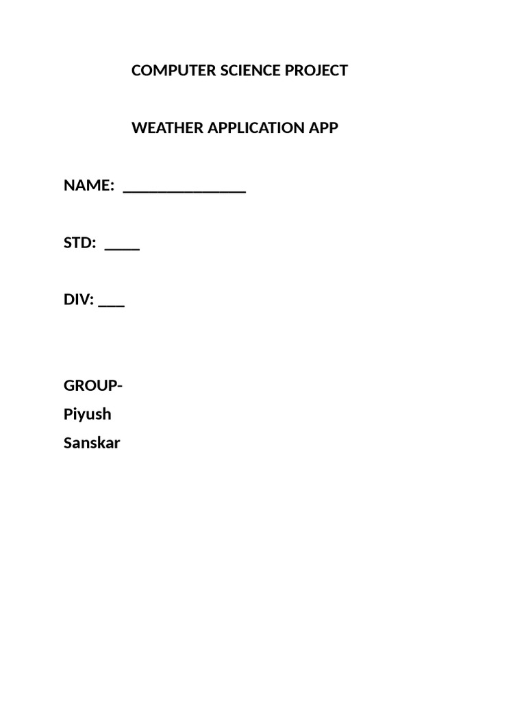 Python Weather App Project | PDF | Weather Forecasting | Weather