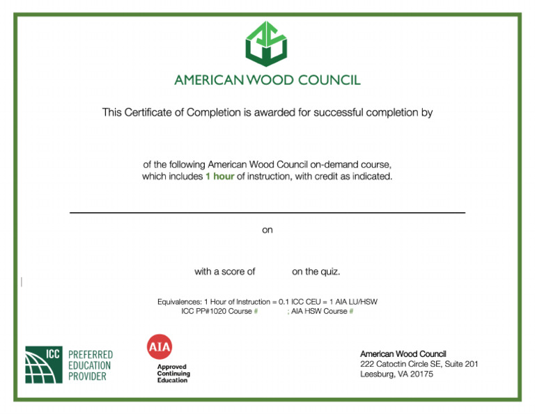 2021 IRC Deck Codes - AIA and ICC Certificate | PDF