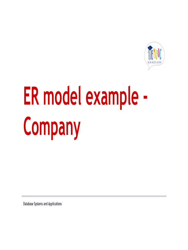Company Database ER Model Overview | PDF