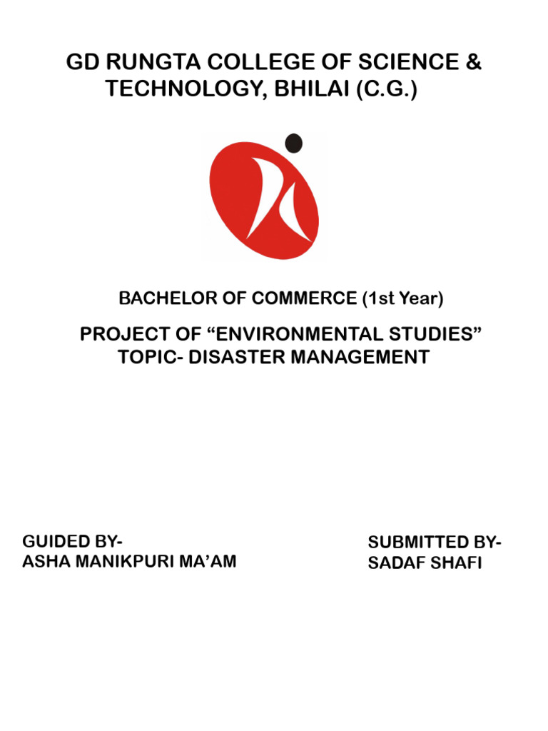 Disaster Management Project Overview | PDF