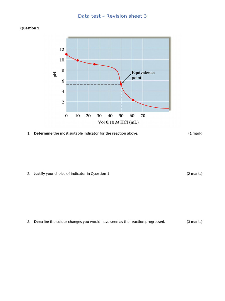 Chem - Data Test Revision - 3 | PDF