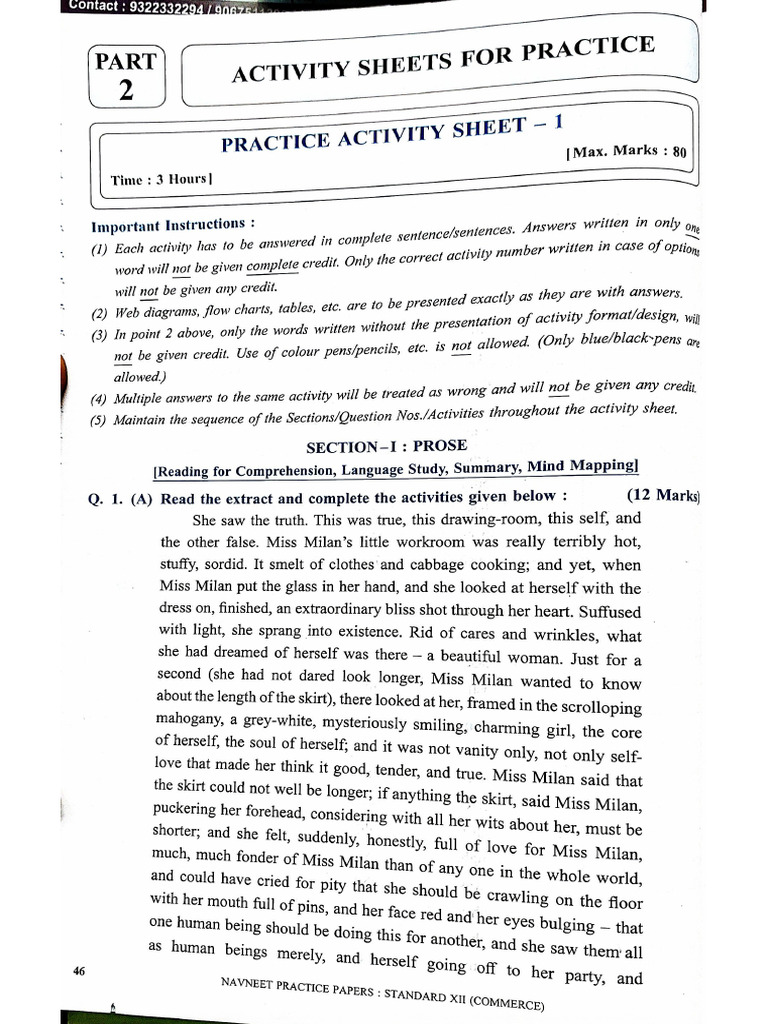 1 English Activity Sheet | PDF