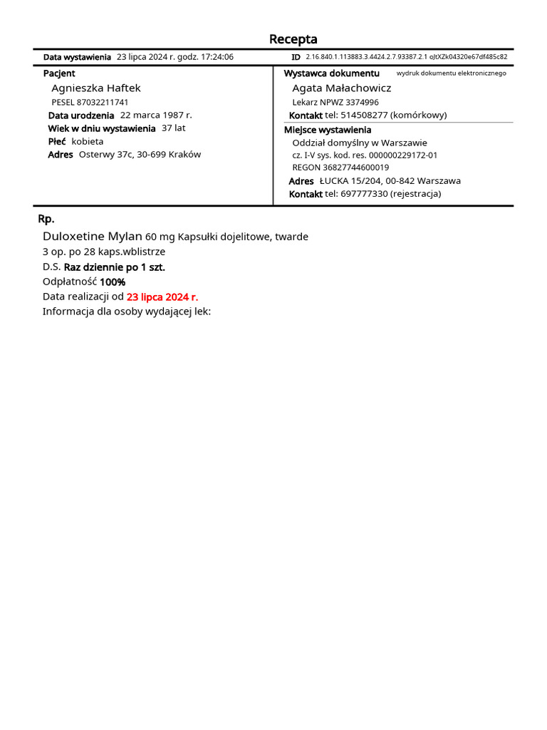 Recepta: Agnieszka Haftek Agata Małachowicz | PDF