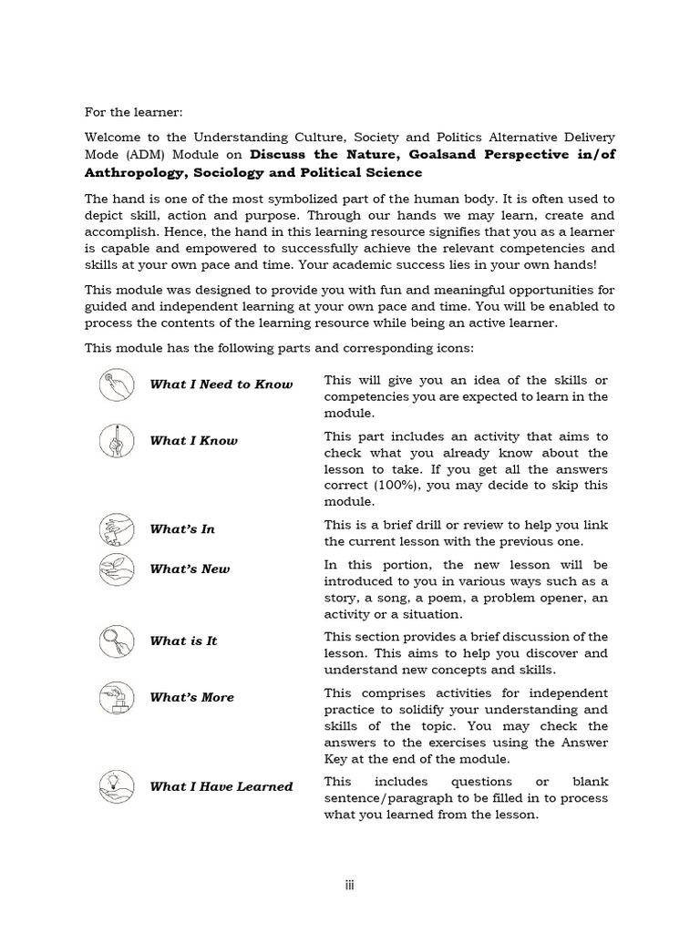 ucsp q1 m1-5 | PDF | Learning | Cognitive Science