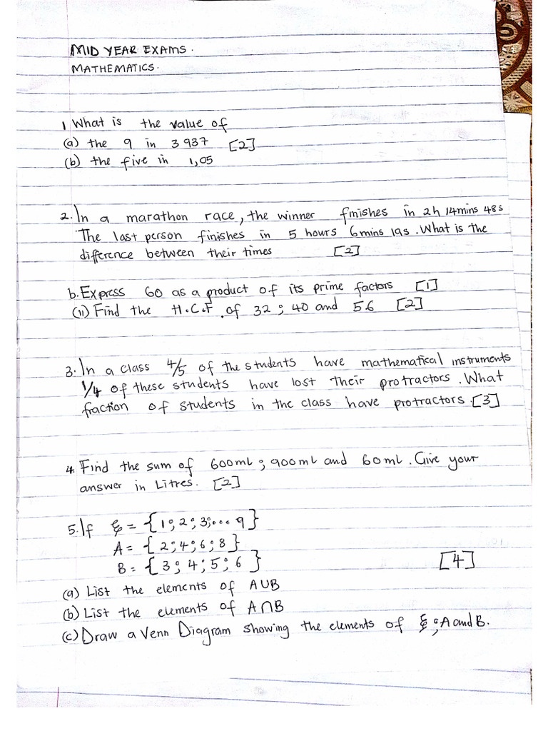 Maths Form 1 | PDF