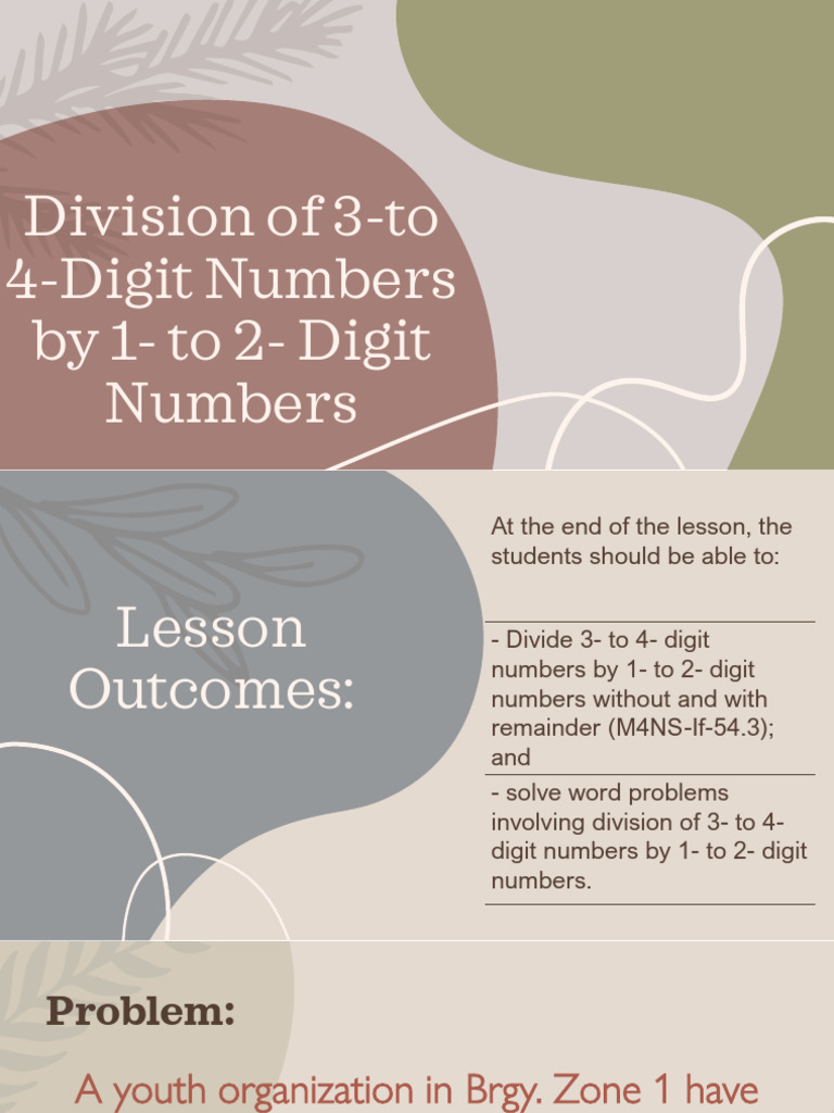 3 Division of Whole Numbers | PDF | Division (Mathematics) | Elementary ...