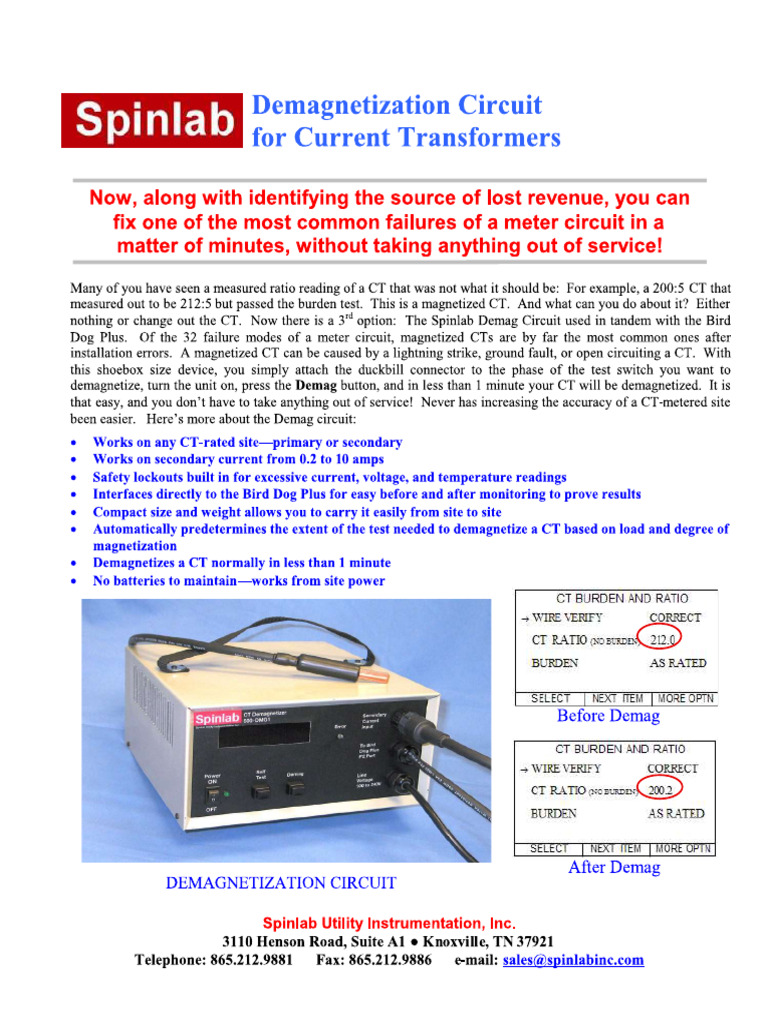 DEMAG For Current Transformers | PDF