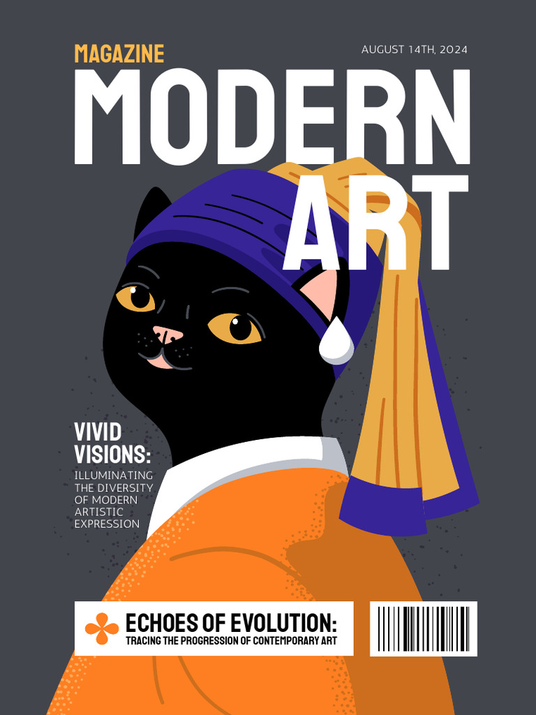 Black and Orange Modern Art Magazine Cover | PDF