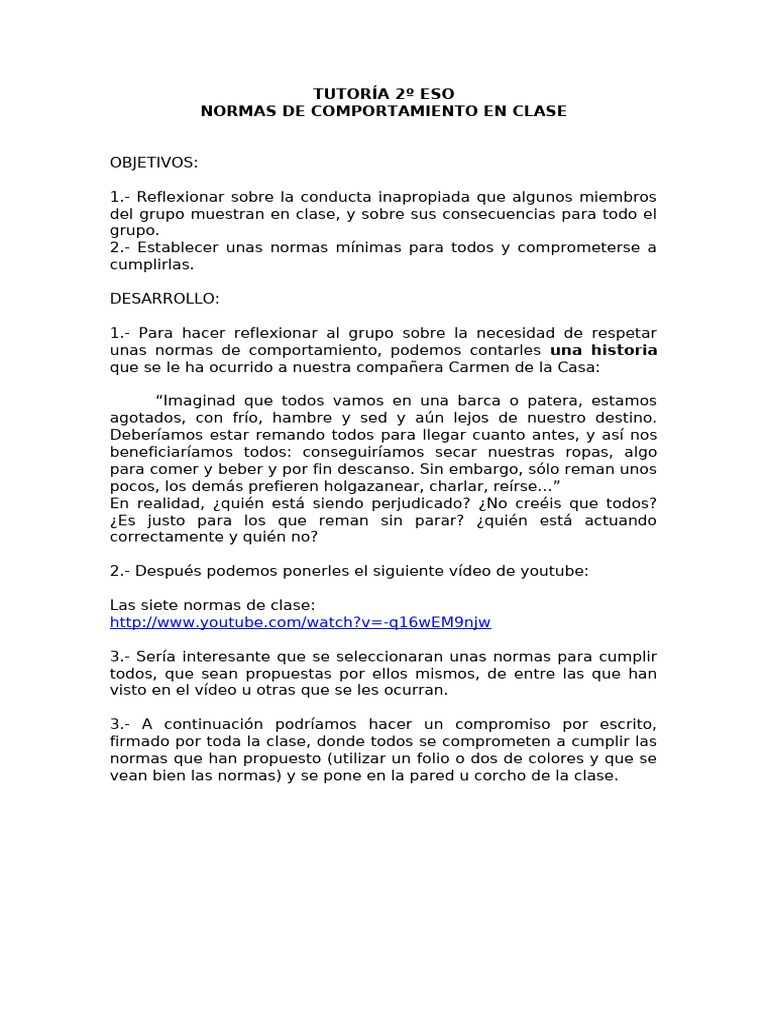 Las Normas de Clase | PDF