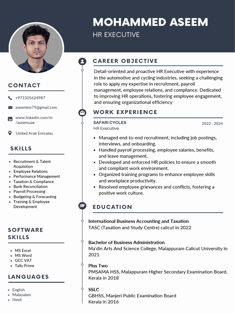 Mohammed Aseem: HR Executive | PDF