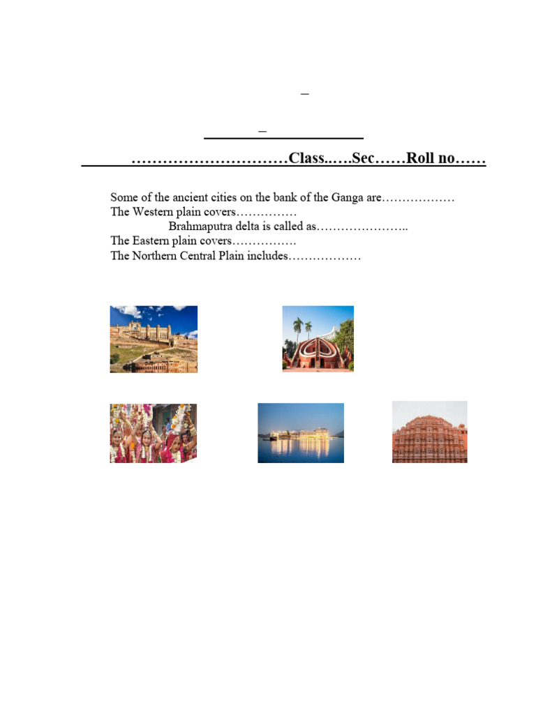 CLASS 4 SST Worksheet | PDF