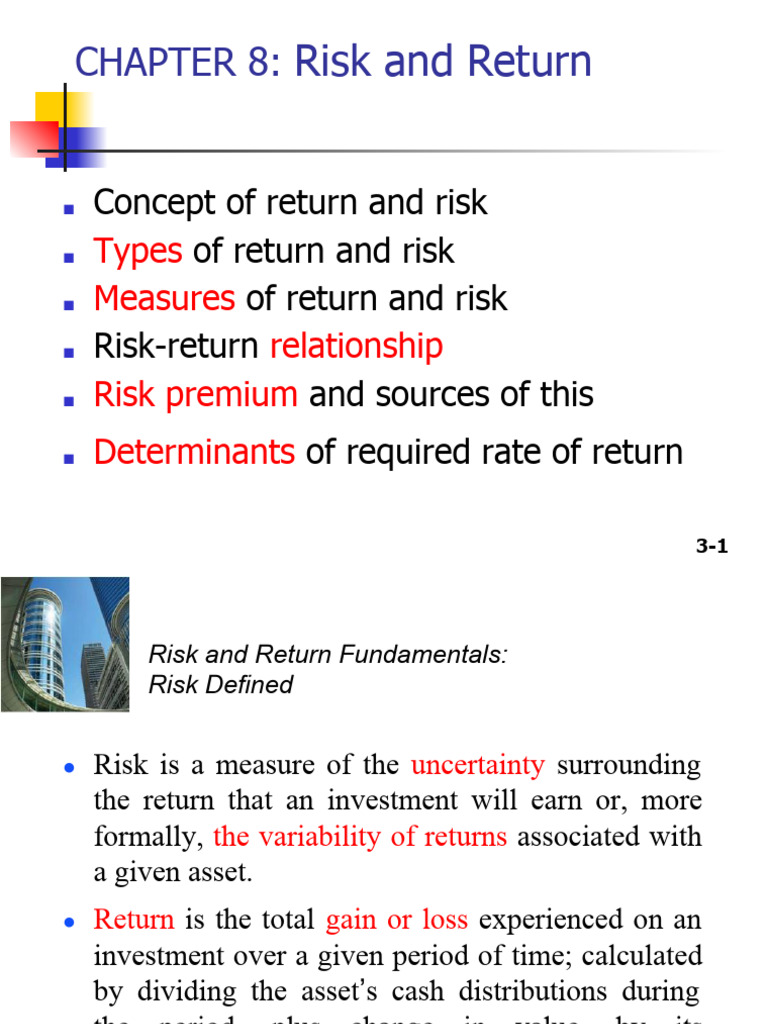 Risk and Return | PDF | Risk | Beta (Finance)