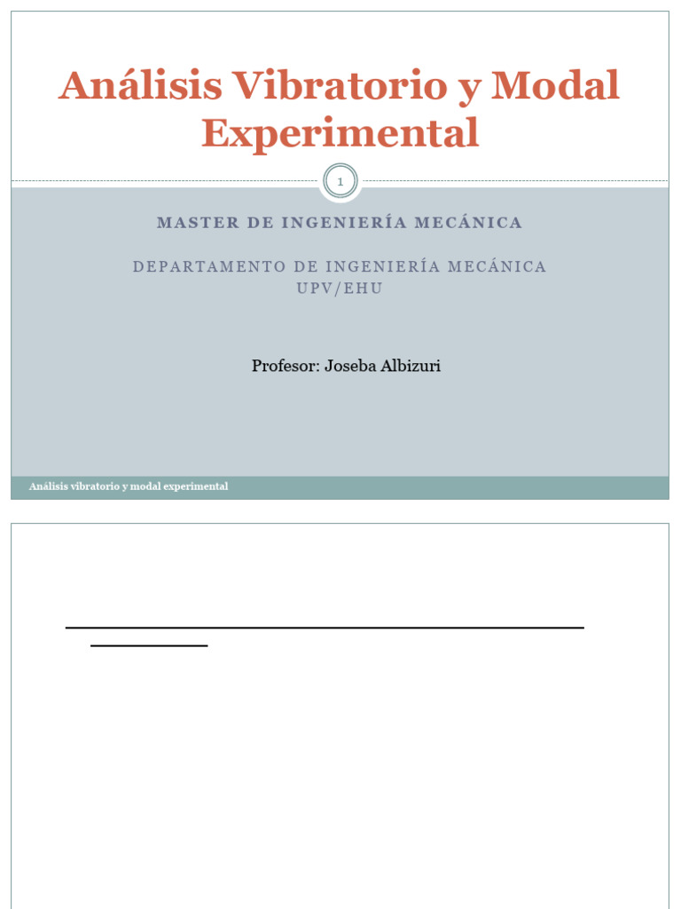 Tema 1 - Introducción Al Análisis Modal Experimental | PDF | Método de ...