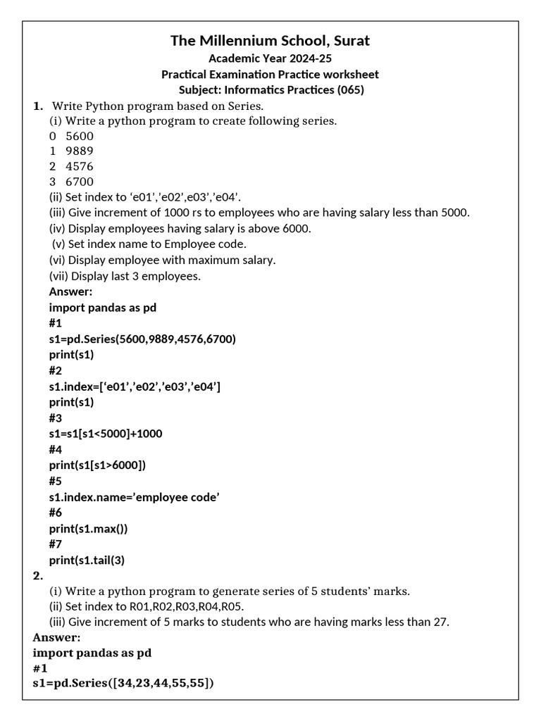 CBSE board practical IP question bank | PDF | Databases | Computing