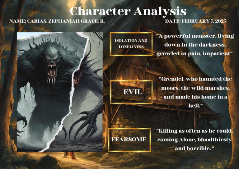 Beowulf: Grendel's Character Analysis | PDF
