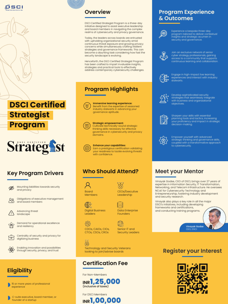 DCSP Brochure With Revised Fee v2 | PDF | Governance | Computer Security