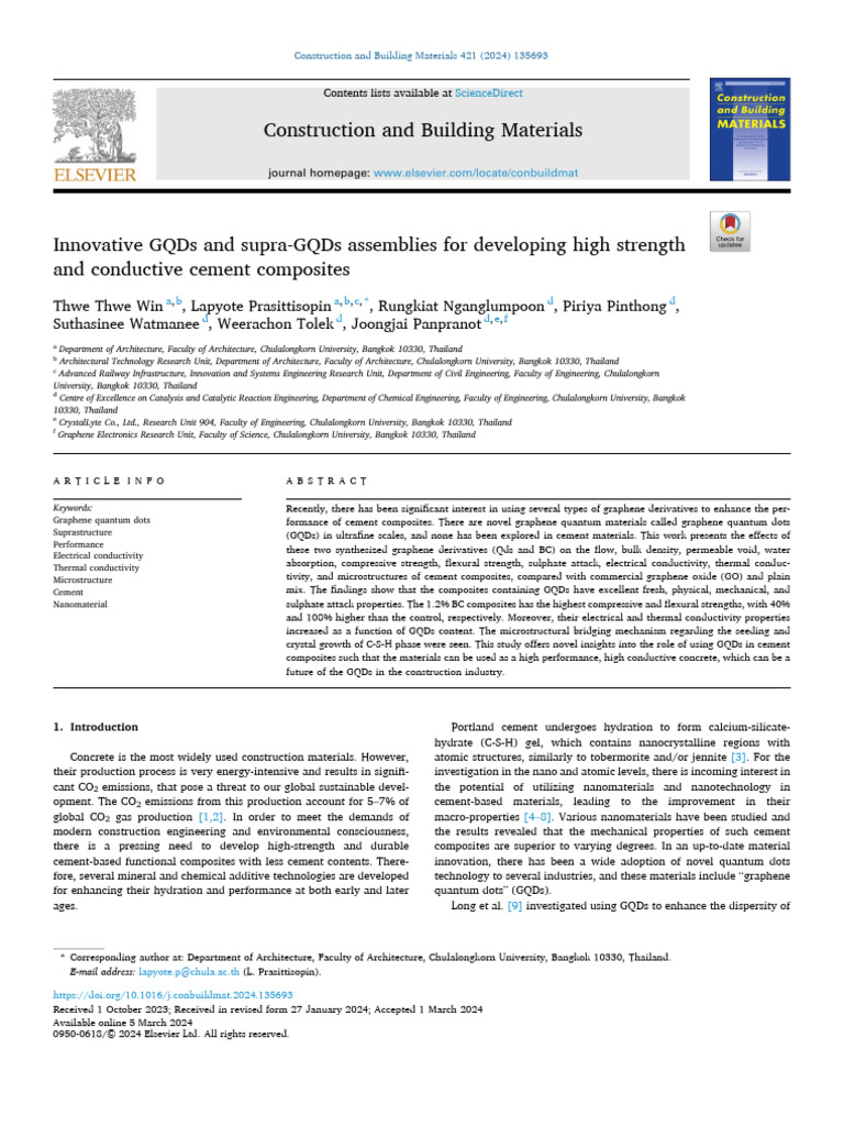 GQD Innovative GQDs and supra-GQDs Assemblies For Developing High ...