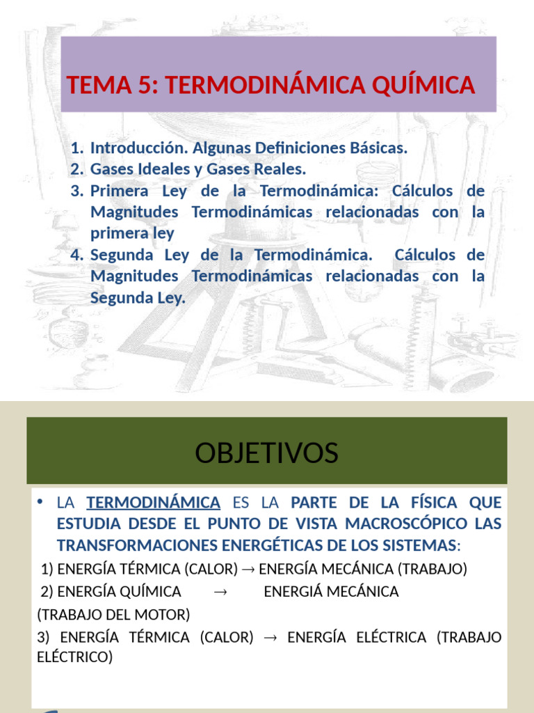 Tema 5 | PDF | Gases | Termodinámica