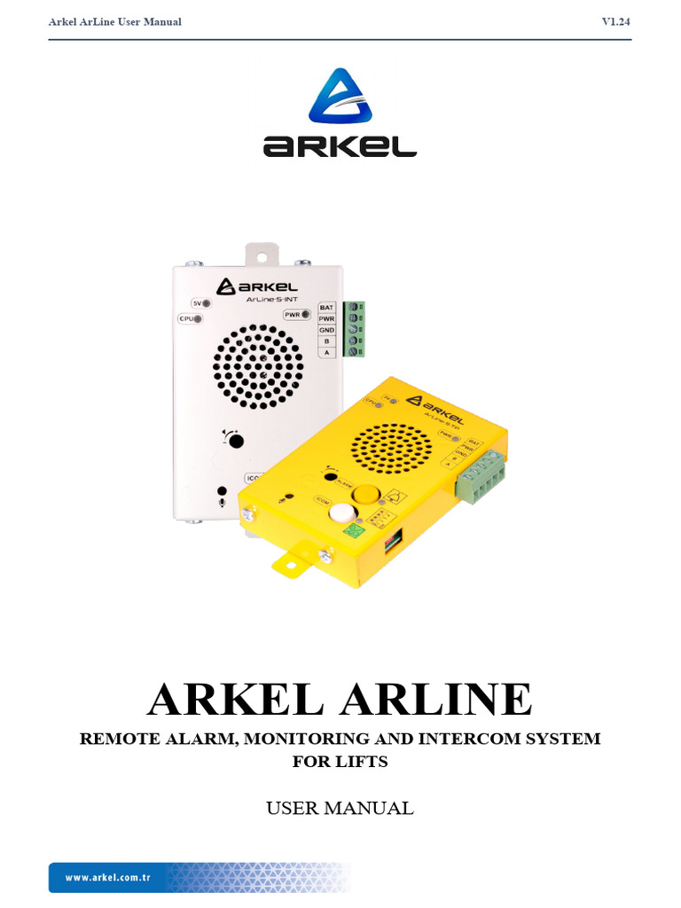 Arkel ArLine User Manual.V124.en | PDF | Relay | Elevator