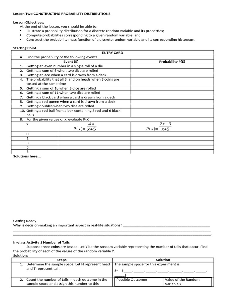 Lesson-2-CONSTRUCTING-PROBABILITY-DISTRIBUTIONS | PDF | Probability Theory | Probability ...