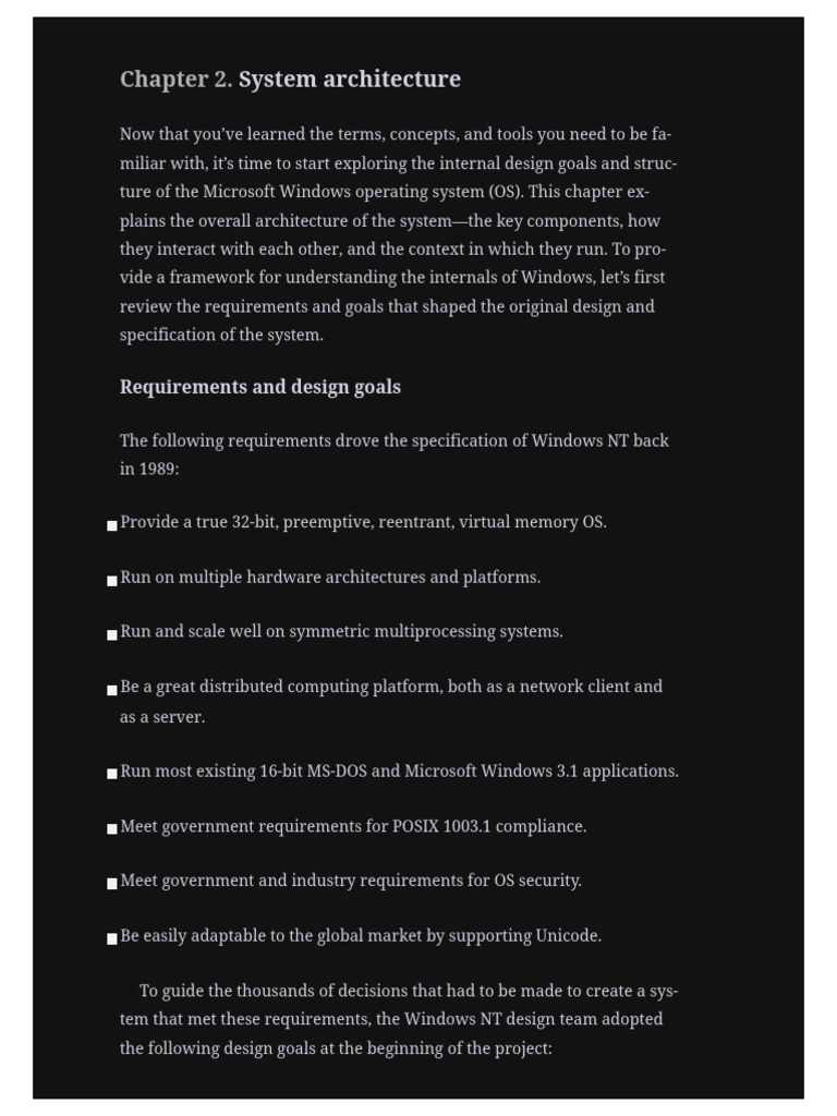 Chapter 2 System Architecture - Windows Internals Seventh Edition Part 1 | PDF | Microsoft ...