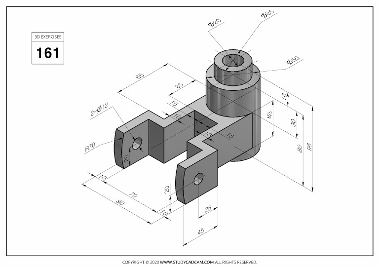 3D Cad Exercises (WWW - Studycadcam.com) 161 | PDF