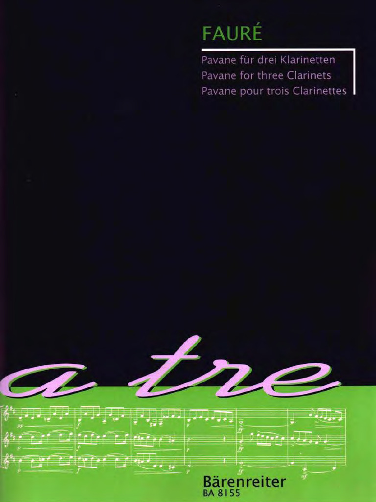 Pavane, Faurè - 3 Clarinetti | PDF