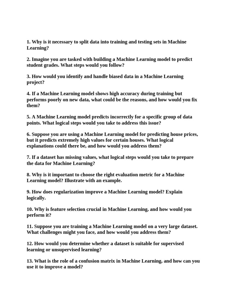 Ai Machine Learning Questions | PDF | Machine Learning | Learning