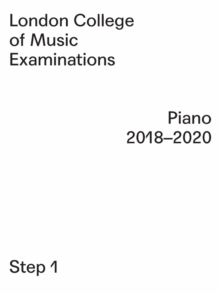 LCM Piano Digital Step 1 Book | PDF