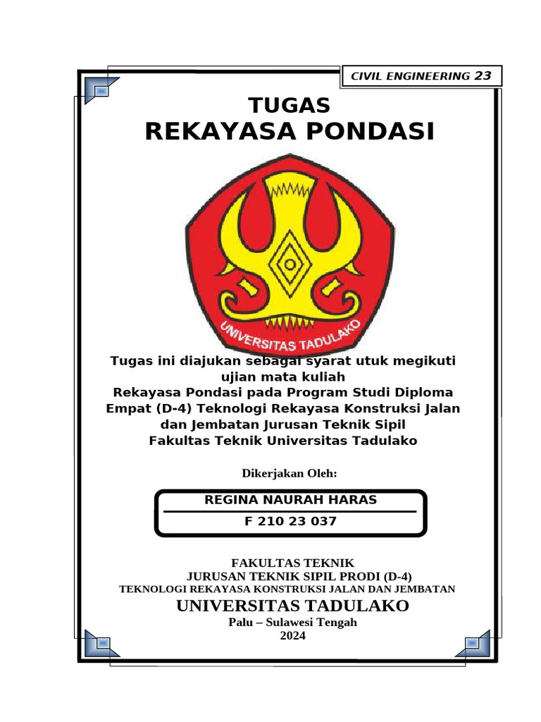 SAMPUL Rekayasa Pondasi-1 | PDF