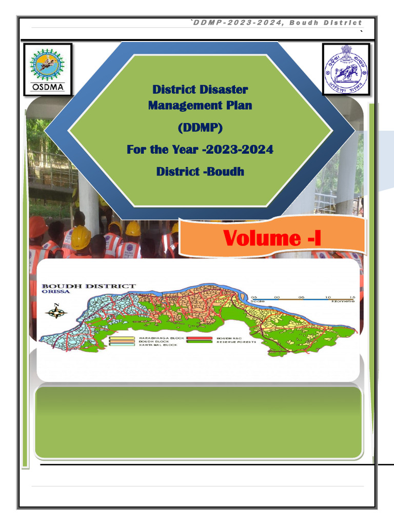 Volume - I: Prepared by District Disaster Management Authority Boudh | PDF | Emergency Management