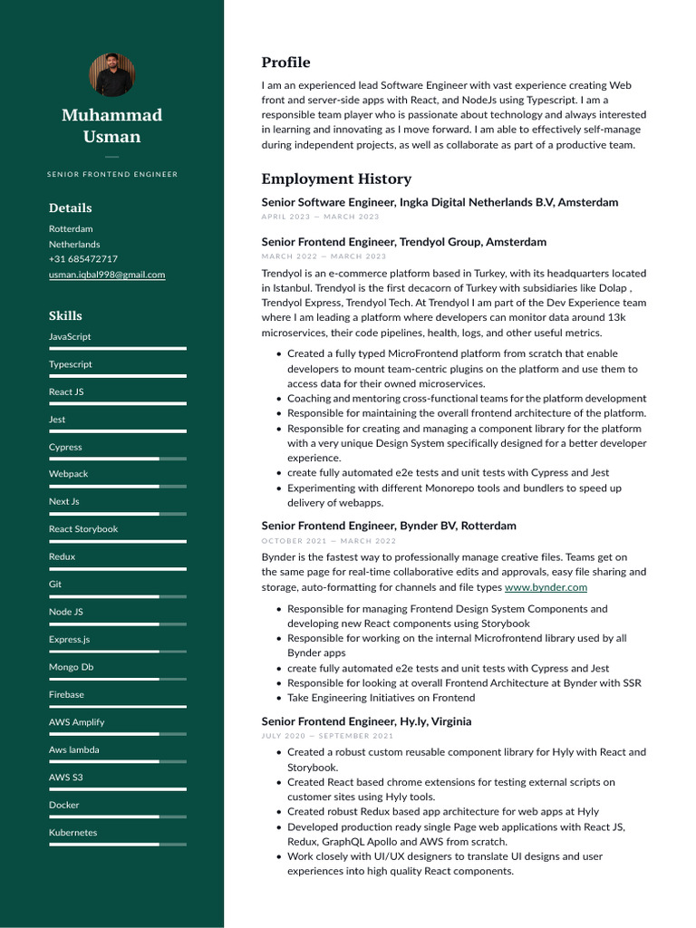 Muhammad Usman Resume | PDF | Mobile App | Computing
