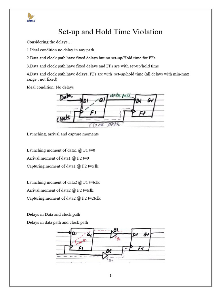 Setup and Hold Time Violations | PDF | Electrical Engineering | Computer Engineering
