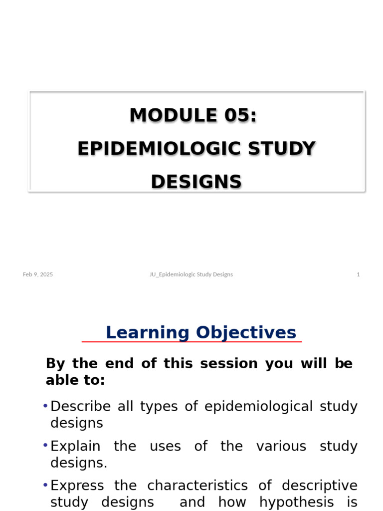 05.Study Designs | PDF | Phases Of Clinical Research | Clinical Trial