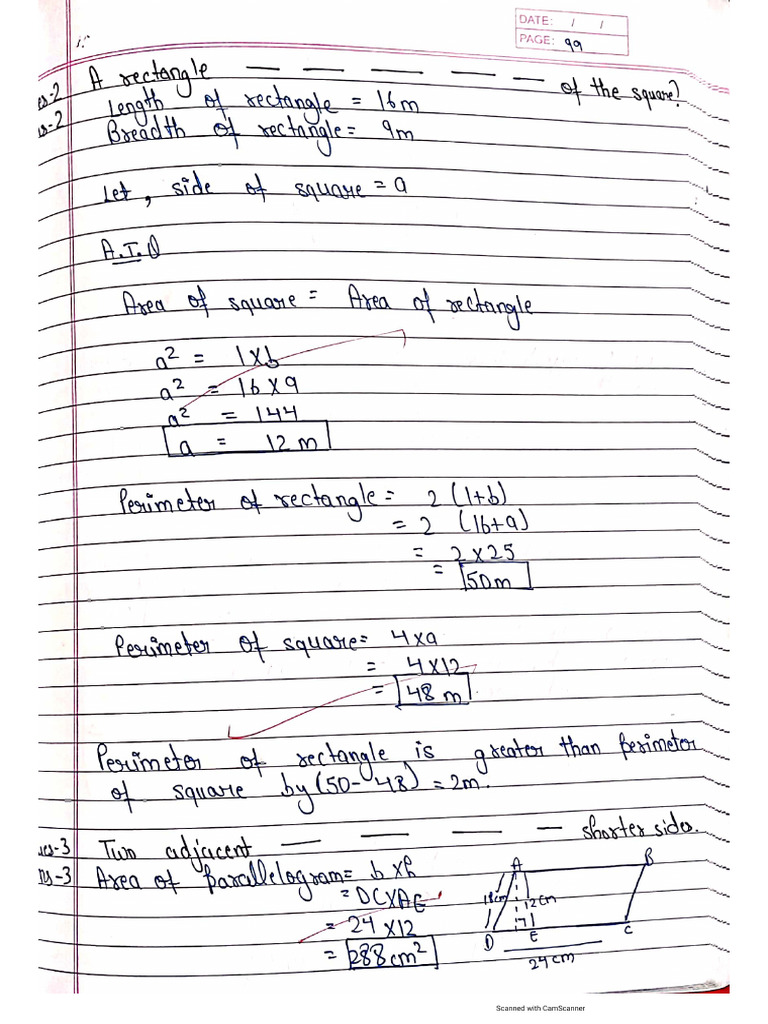 Mensuration Class 8 File 4 - 4 | PDF