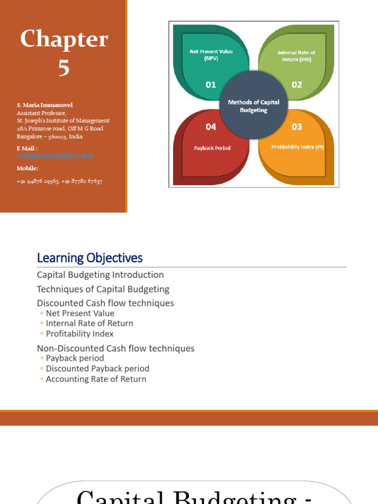 Chapter 5 Capital Budgeting | PDF | Capital Budgeting | Net Present Value