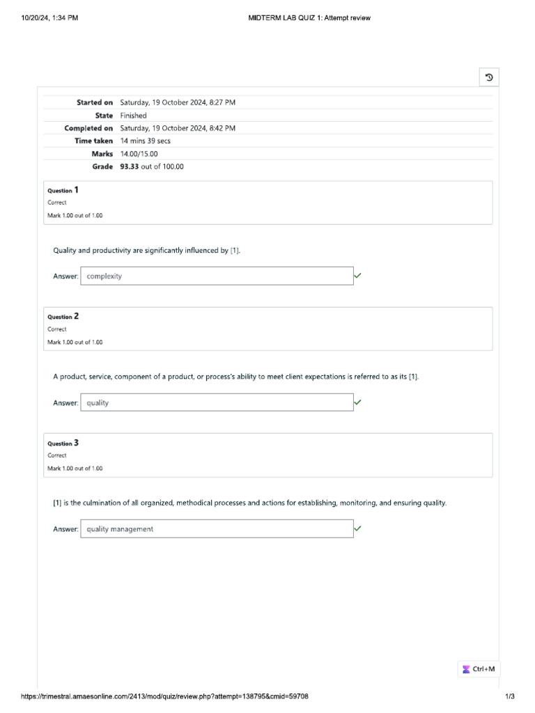 UGRD-CS6209 Software Engineering 1 2nd Quiz Midterm Lab 1 | PDF