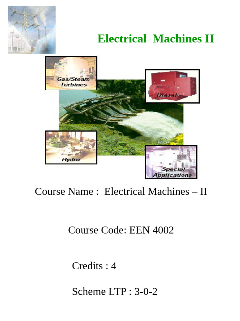 1.introduction - Synchronous Machines | PDF | Electromagnetic Induction | Electric Motor