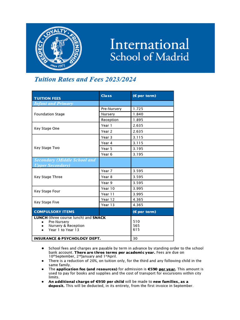 Tuition Fees 2023/2024 Breakdown | PDF | Tuition Payments | Educational ...