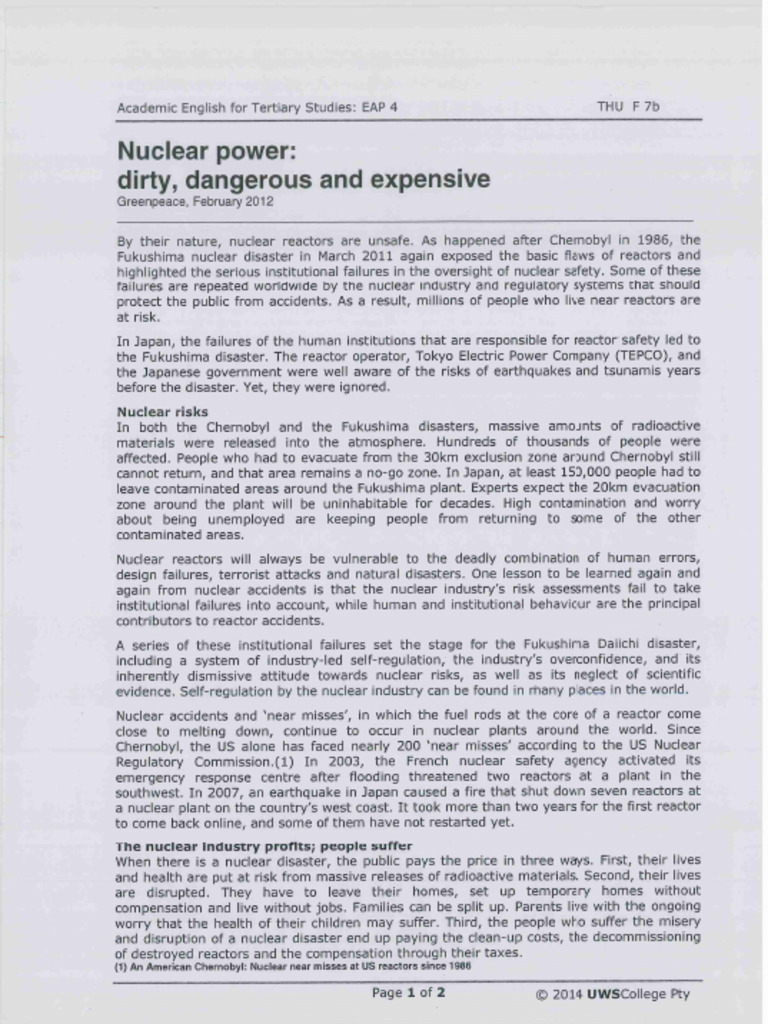 Article_ Nuclear Power | PDF