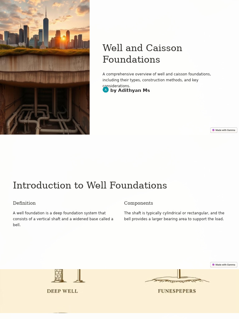 Well and Caisson Foundations | PDF | Deep Foundation | Foundation (Engineering)