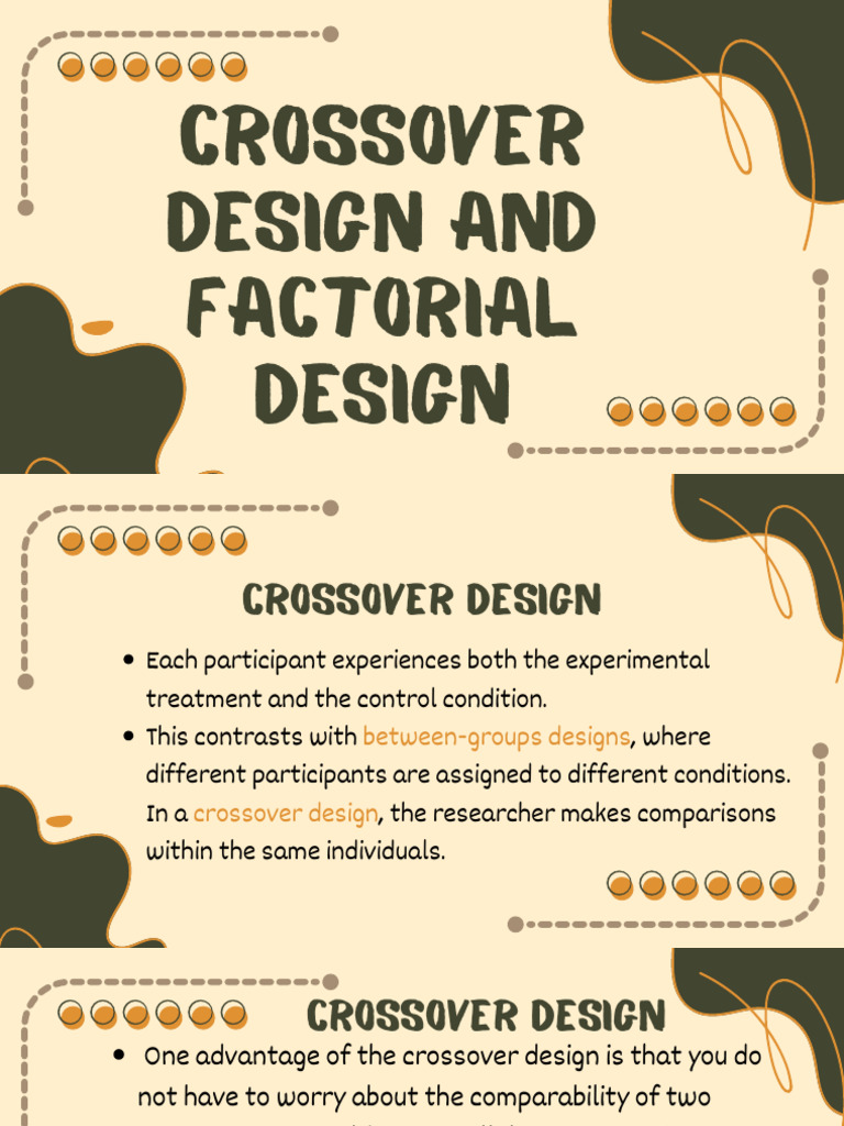 Crossover and Factorial Study Designs | PDF | Experiment