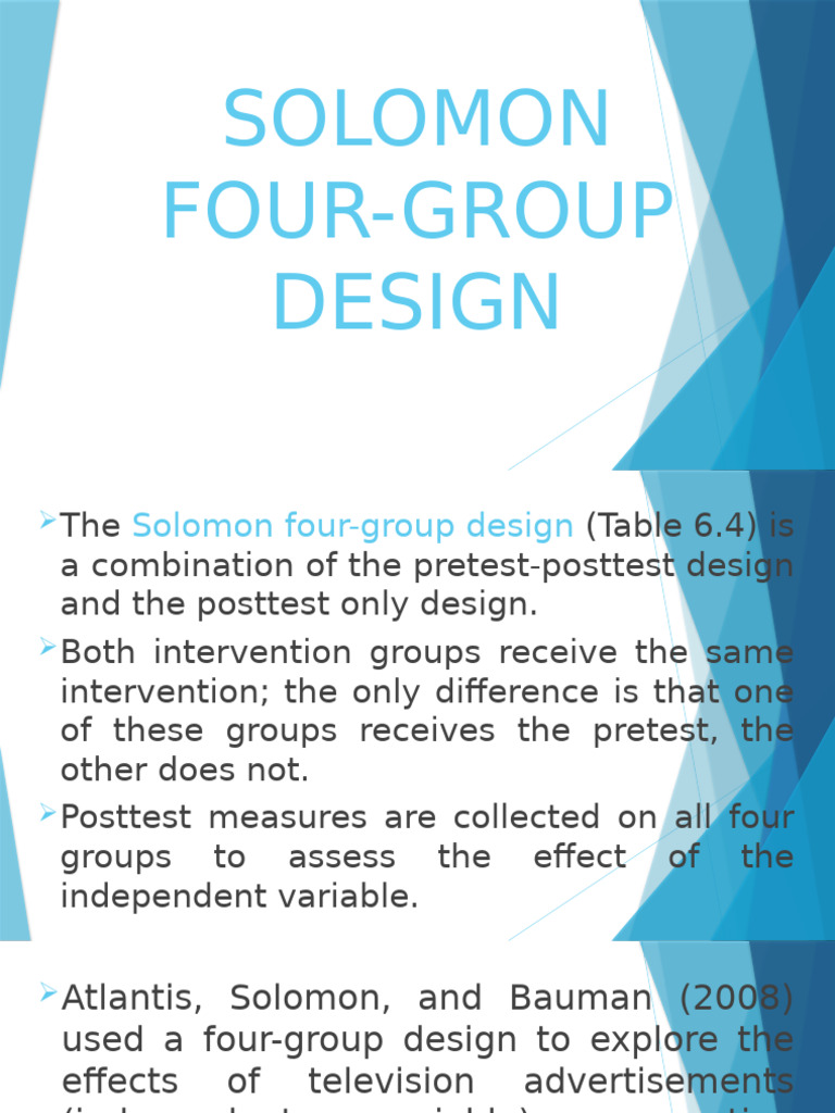 Solomon Four Group Design | PDF