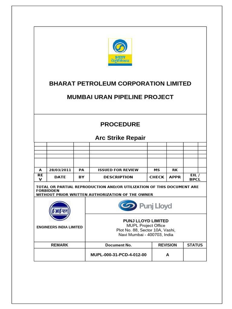 Arc Strike | PDF | Welding | Construction