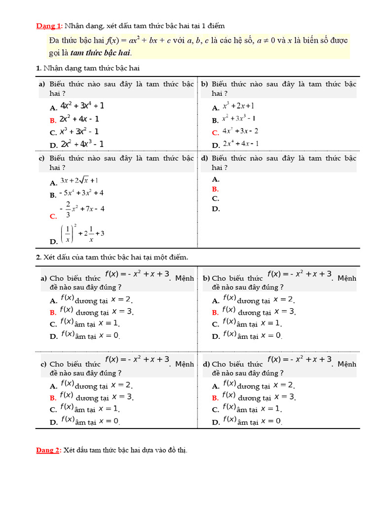 Tam Thuc Bac Hai | PDF